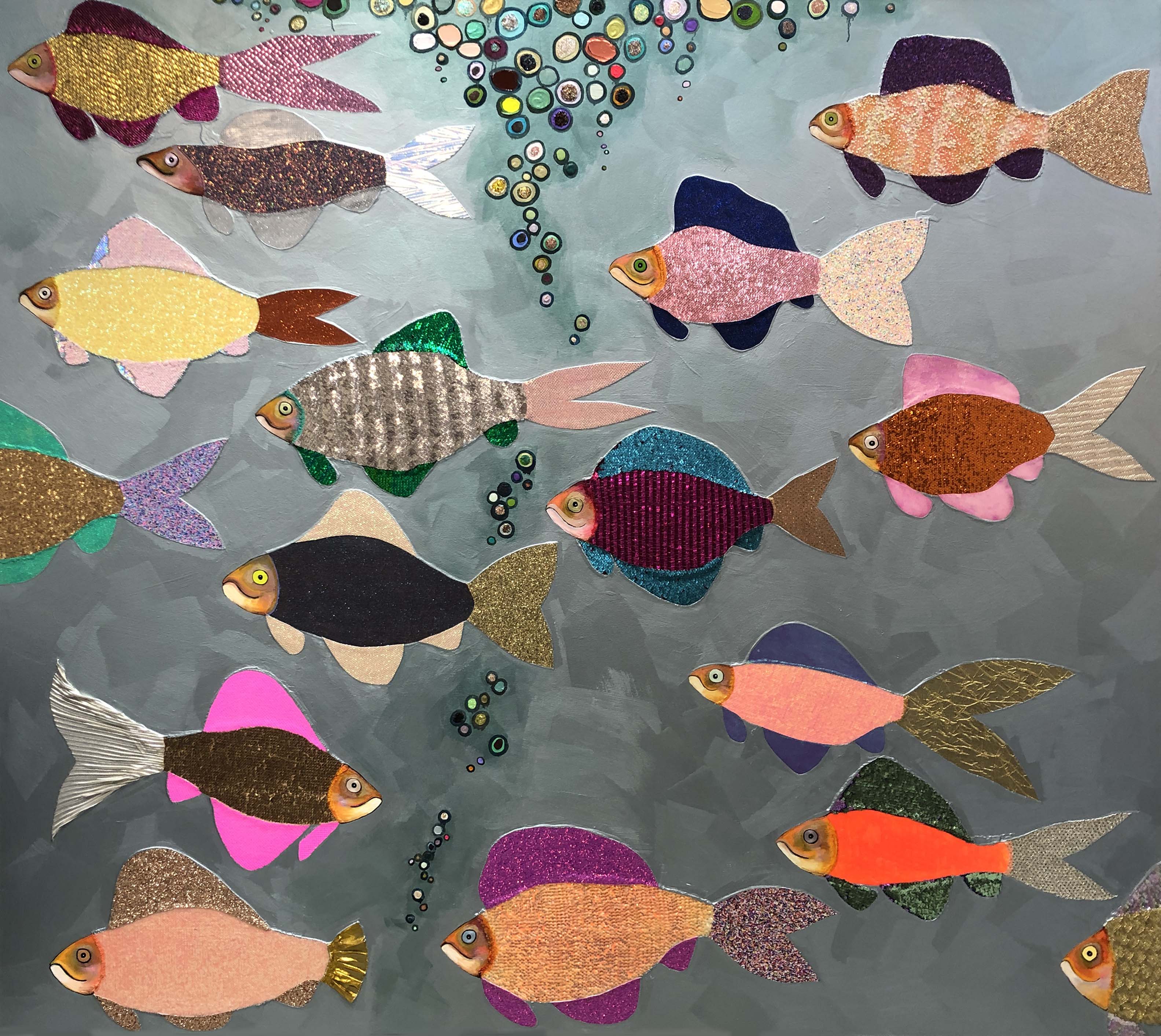 Goldfish Boldfish 7ft x 6ft - Oil Painting – Eli Halpin